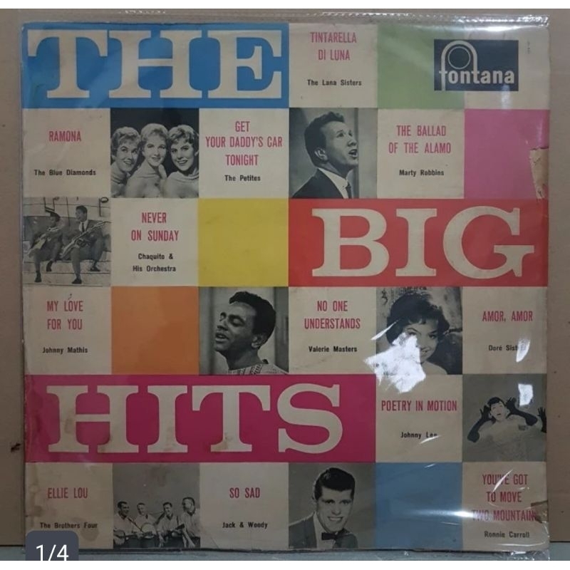 Jual Vinyl Piringan Hitam 12 inch The Big Hits-The Blue Diamonds,dll ...