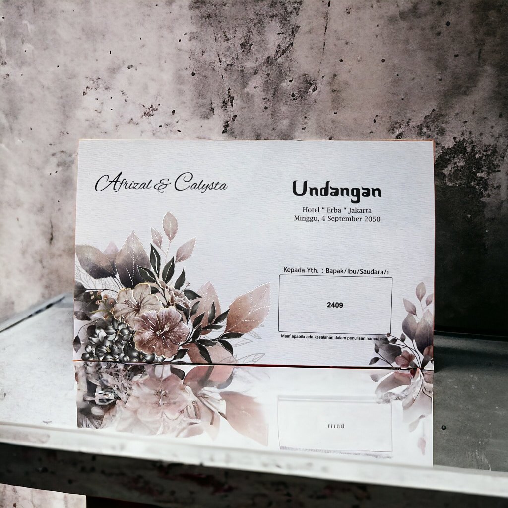 Jual Cetak Undangan Pernikahan Murah, undangan pernikahan bunga elegant ...