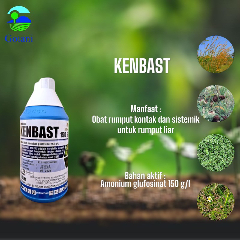 Jual Kenbast herbsida kontak & sistemik 150 SL 1L (Amonium glufosinat ...