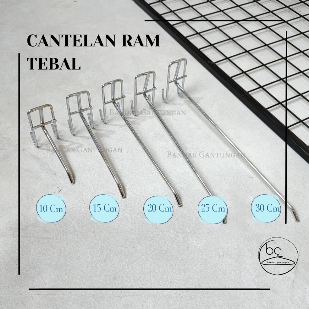 Jual Cantelan Ram TEBAL Hook Stik Gantungan Cantelan Ram Krom Chrome ...
