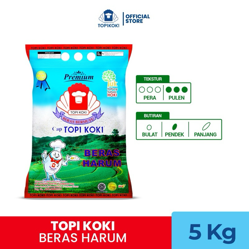 Jual Beras Topi Koki - Ramos Indomaret 5Kg Beras Premium | Shopee Indonesia