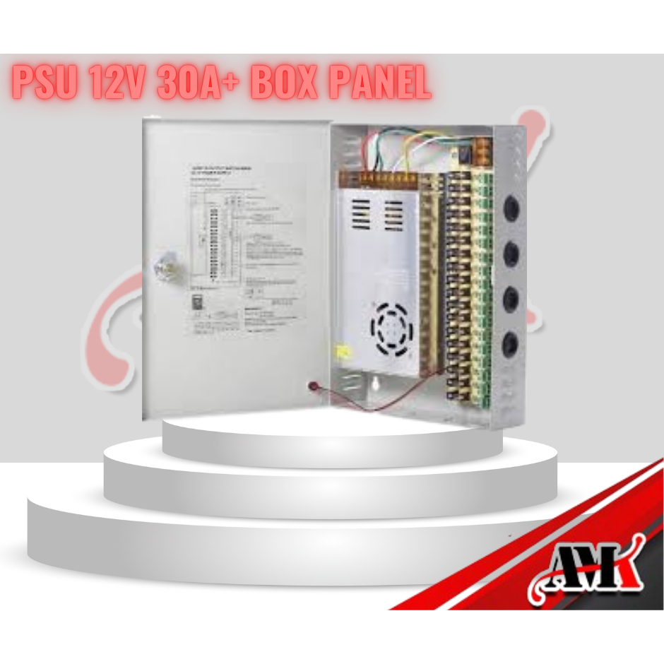Jual POWER SUPPLY 12V 30A BOX PANEL CCTV / PSU CCTV 12V 30A | Shopee ...