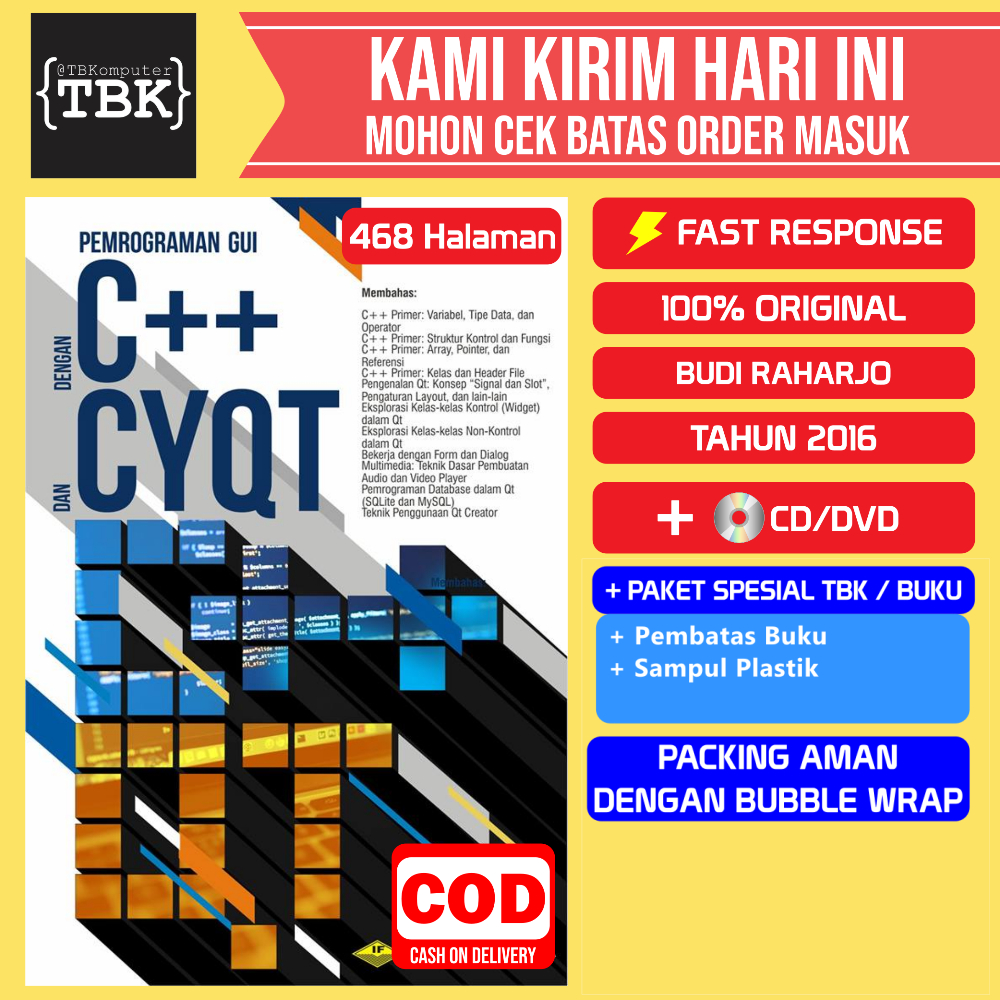 Jual BUKU PEMROGRAMAN GUI DENGAN C++ DAN QT BUDI RAHARJO | Shopee Indonesia