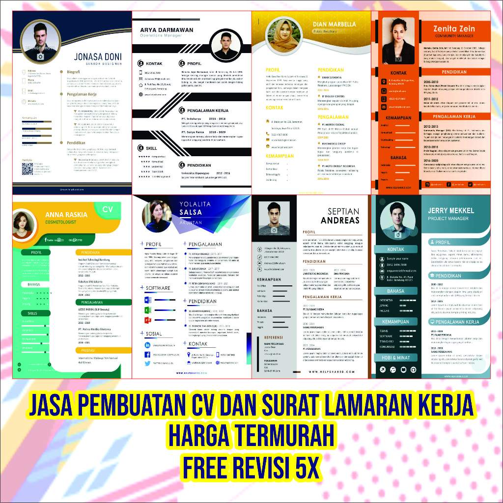 Jual Jasa Pembuatan CV Surat Lamaran Kerja Curriculum Vitae jasa Desain CV | Shopee Indonesia