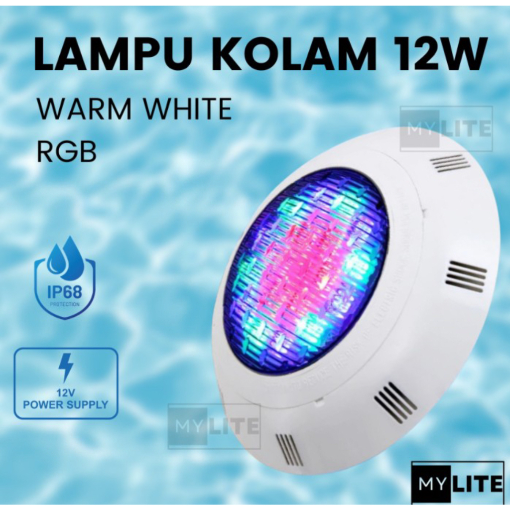 Jual Lampu Kolam Led 12 Watt 12 volt Swimming Led Pool Light 12W 12V ...