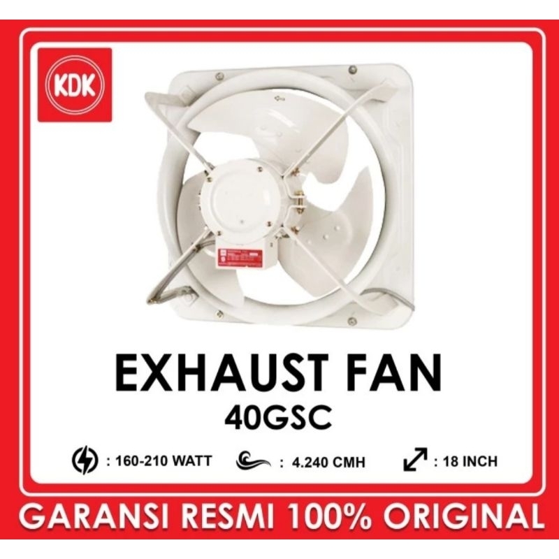 Jual KDK 40GSC Kipas Industrial Exhaust Fan 40 cm 16 inch | Shopee ...