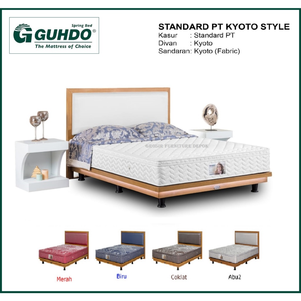Jual Promo Springbed Full Set Guhdo Standard Plushtop Kyoto Style (Free ...