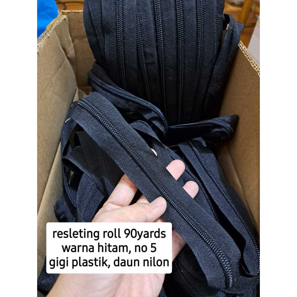 Jual RESLETING WARNA HITAM GIGI PLASTIK , DAUN NILO PER ROLL RESLETING ...