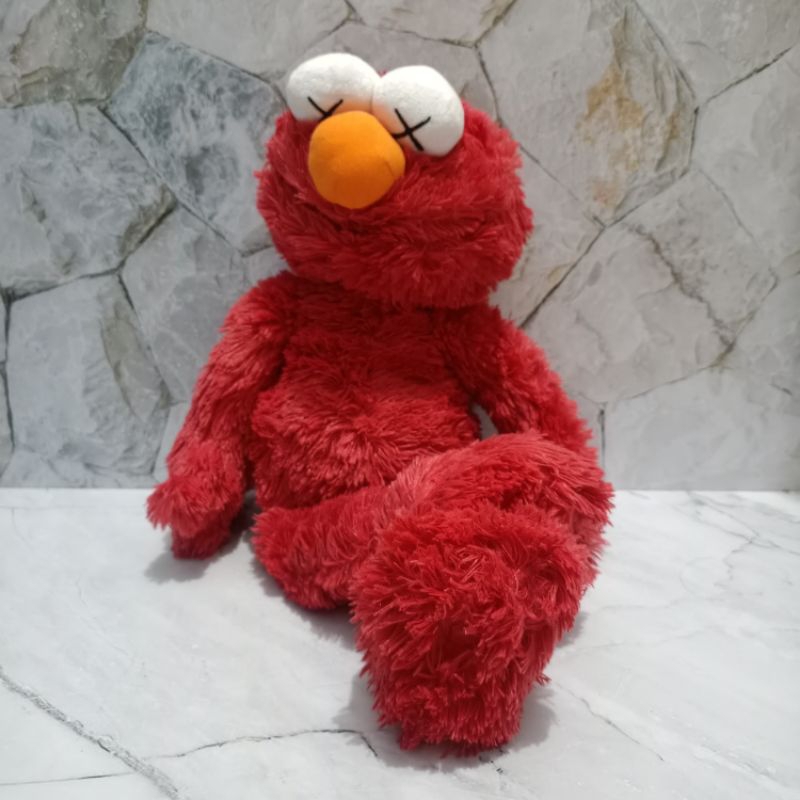 Jual Boneka Elmo X Kaws Original Kaws Sesame Street Original Rare ...
