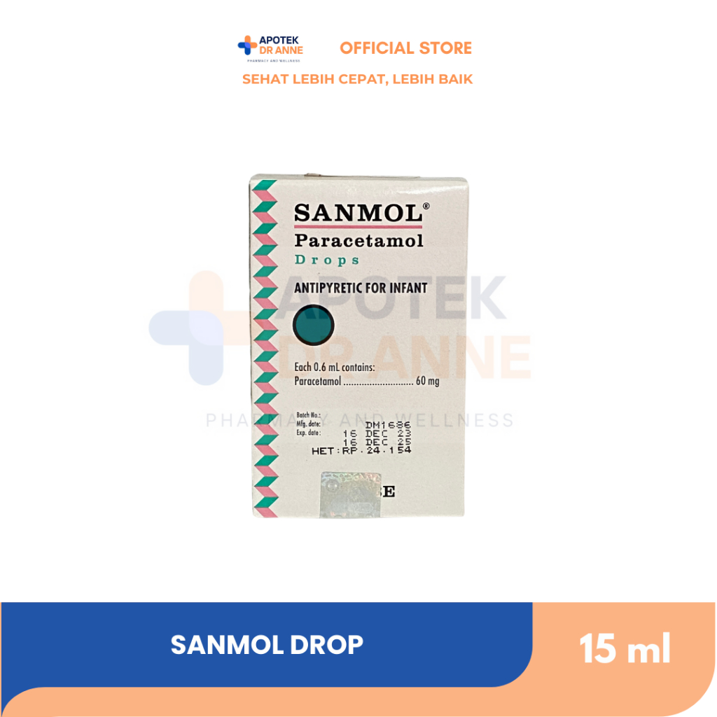 Jual Sanmol Drop 15 ml - Meredakan Demam dan Nyeri Bayi | Shopee Indonesia