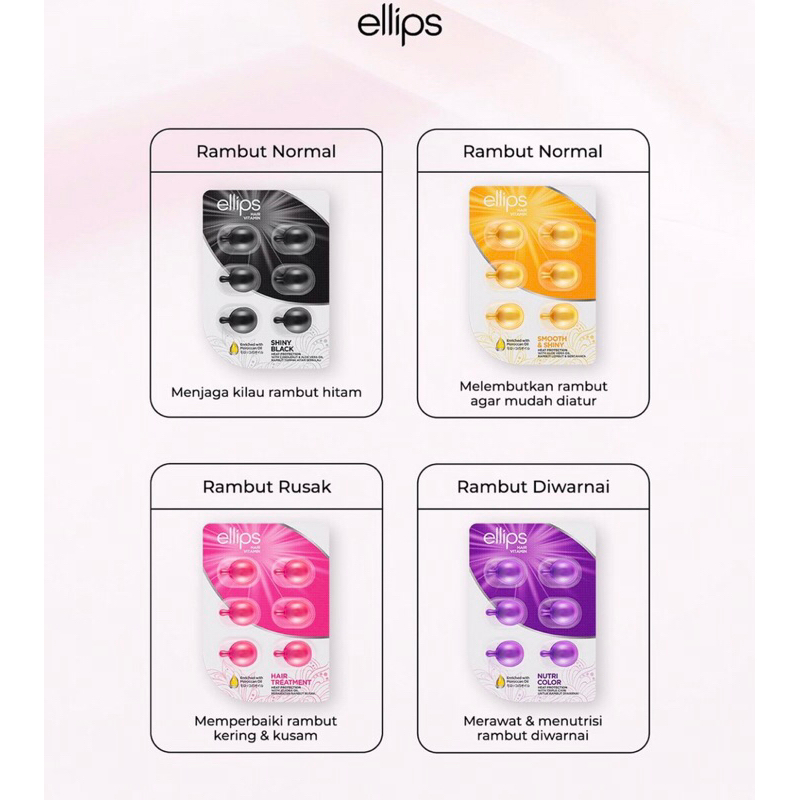 Jual ELLIPS HAIR VITAMIN | Vitamin Rambut isi 6 | Shopee Indonesia