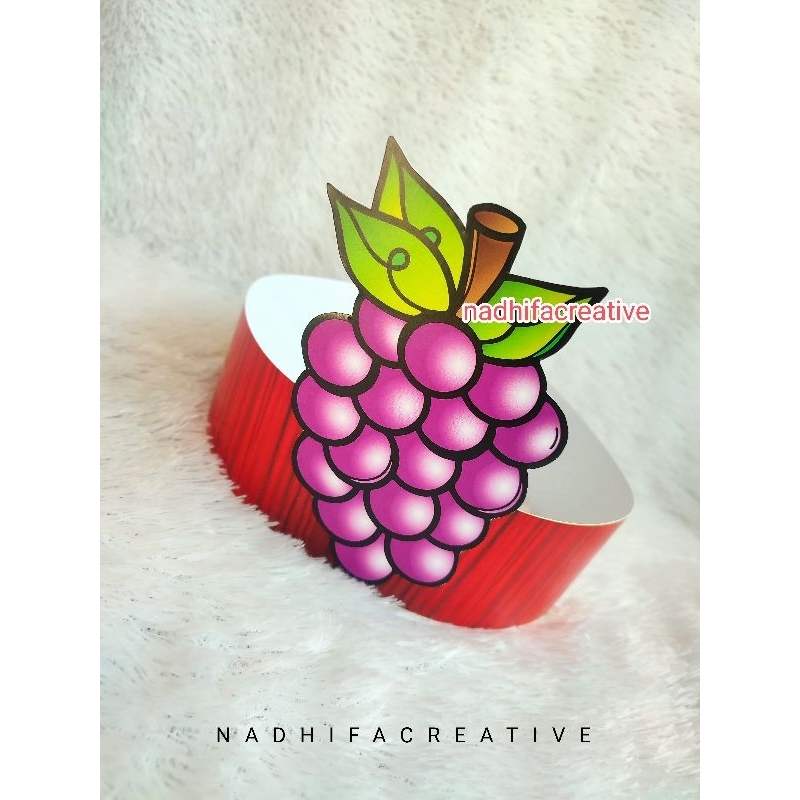 Jual Topi Gambar Buah-Buahan: anggur, stroberi, apel, melon, durian ...