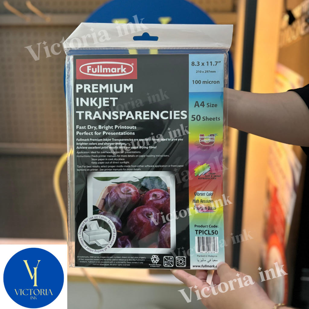 Jual Kertas Mika Transparan Fullmark Premium Inkjet Transparencies A4 ...