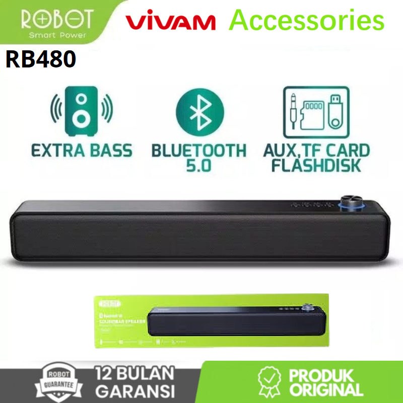 Jual Robot RB480 / Gamen GS8 / Olike S3H Speaker Wireless Bluetooth 5.0 Soundbar Audio | Shopee ...
