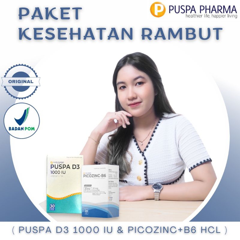 Jual Paket Kesehatan Rambut SUDAH BPOM & HALAL - 1 Btl Picozinc + B6 ...