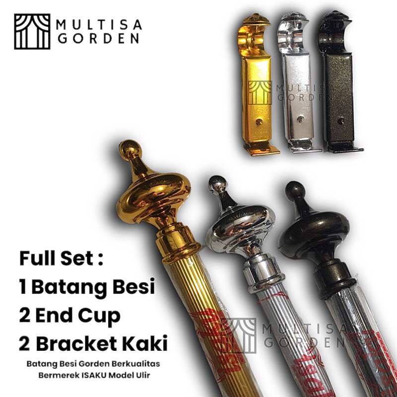 Jual BATANG BESI TIANG GORDEN FULLSET MEREK ISAKU MODEL ULIR UKURAN ...