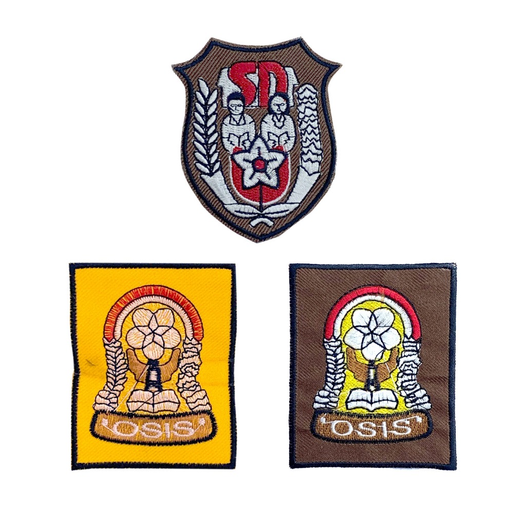Jual Bed Osis SD / Emblem Bordir Osis SD / Bed Osis SMP / Emblem Bordir ...