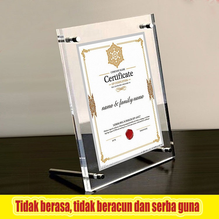 Jual Ukuran A4--Stand Layar Akrilik/Bingkai Foto Akrilik/Sign Holder ...