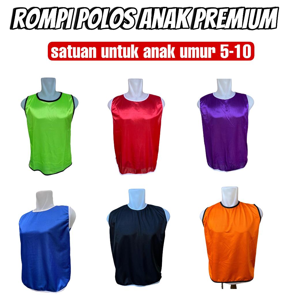 Jual Rompi Polos Latihan Premium Futsal Sepakbola ANAK Olahraga Junior ...