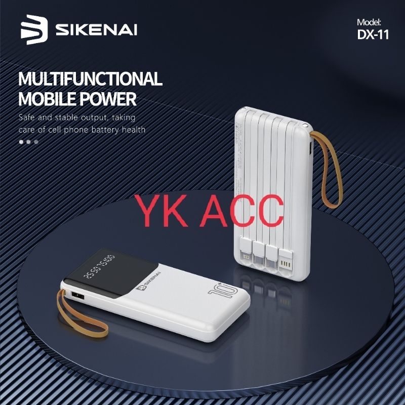 Jual Sikenai DX-11 Powerbank 10.000mAh Digital Display With Four Cable | Shopee Indonesia