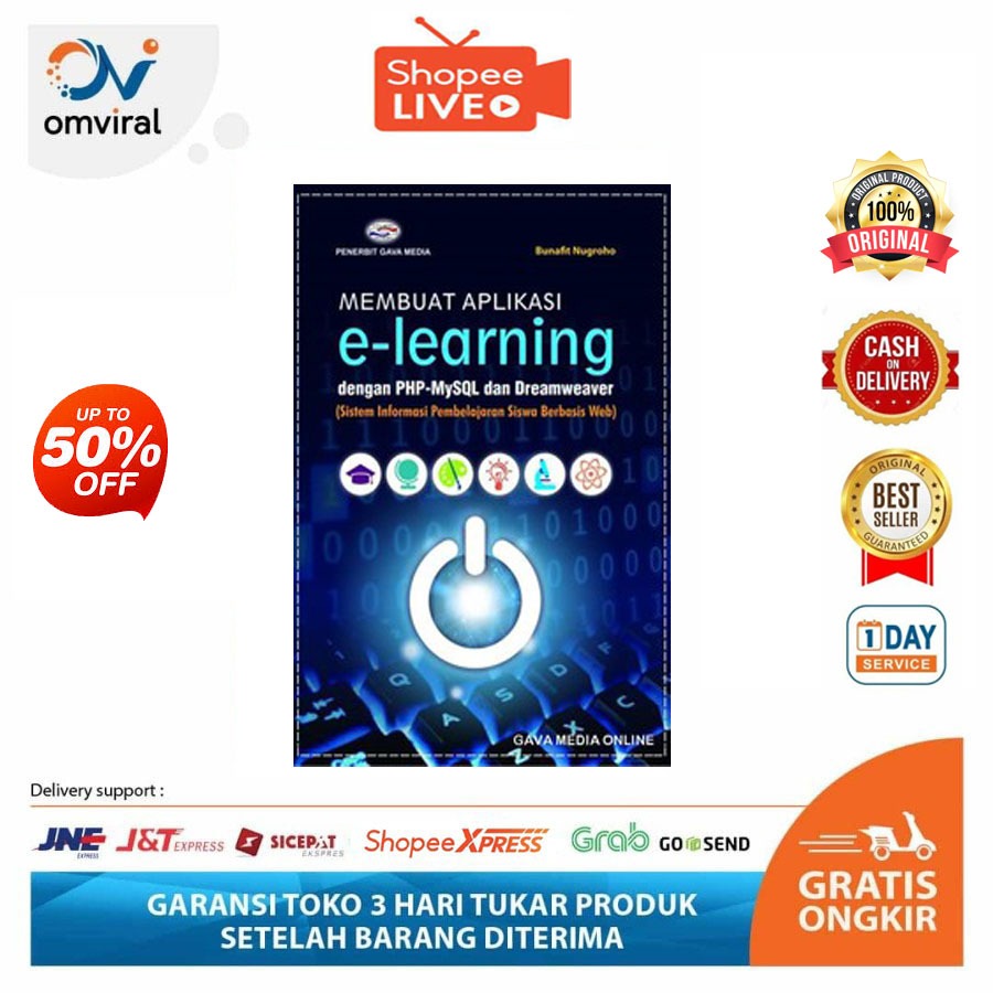 Jual Buku Membuat Aplikasi E-Learning dgn PHP-MySQL dan Dreamweaver Bunafit Nugroho Penerbit ...
