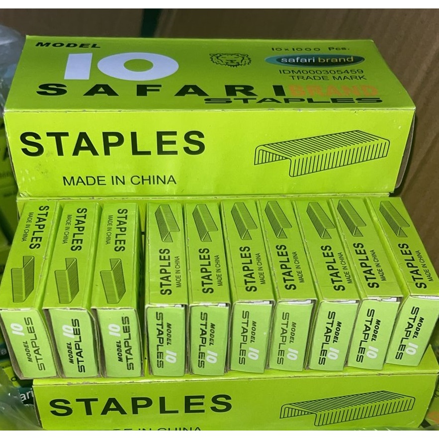 Jual Isi stapler No 10 safari (1Box isi 10 kotak) | Shopee Indonesia