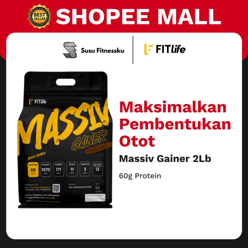 Jual FITLIFE Massiv Gainer 2Lb | Shopee Indonesia
