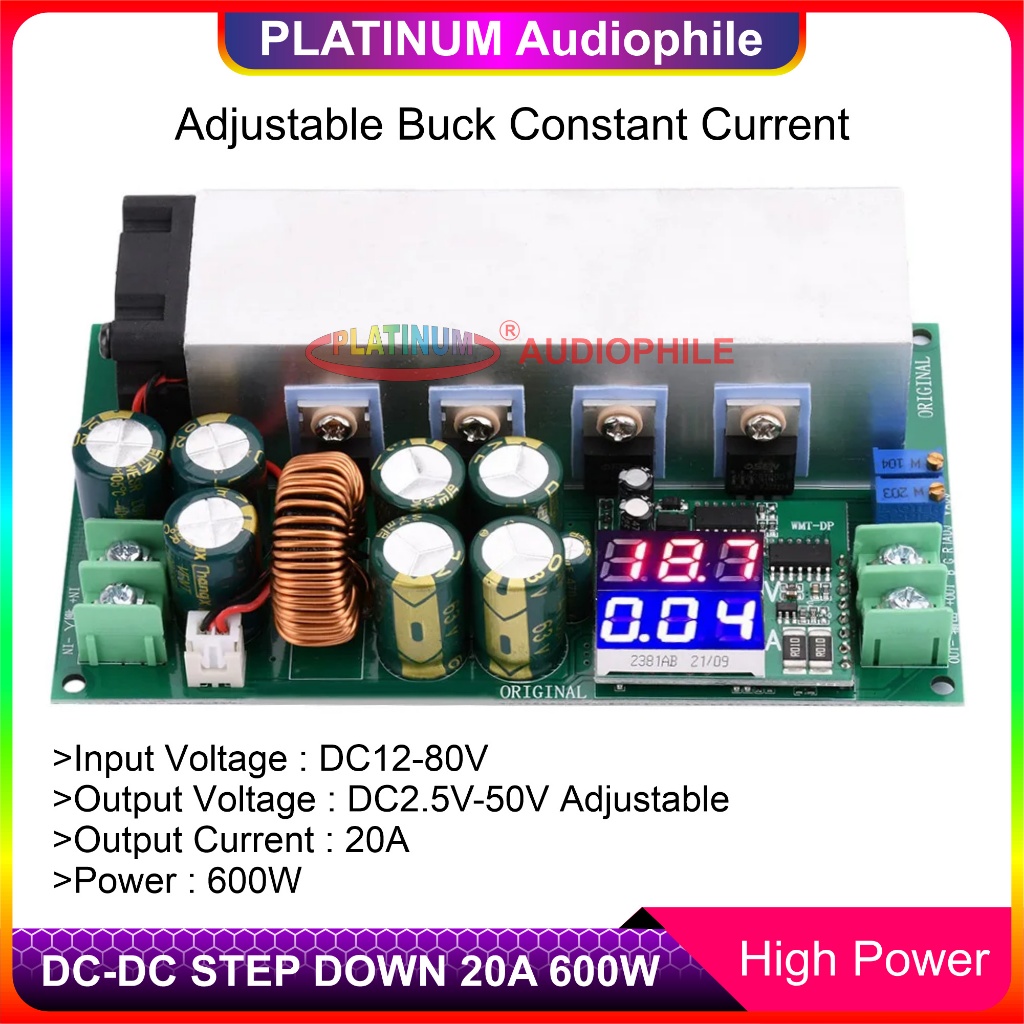 Jual DC-DC Step Down 600W 20A Adjustable Boost Converter High Power ...