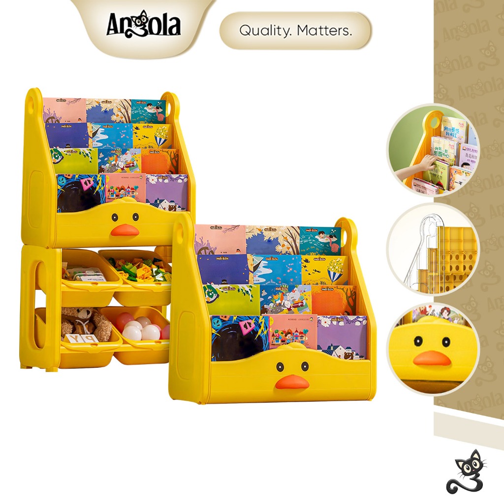 Jual Angola Rak Buku Anak Model Bebek 4 Tingkat Baby Duck Bookshelf ...