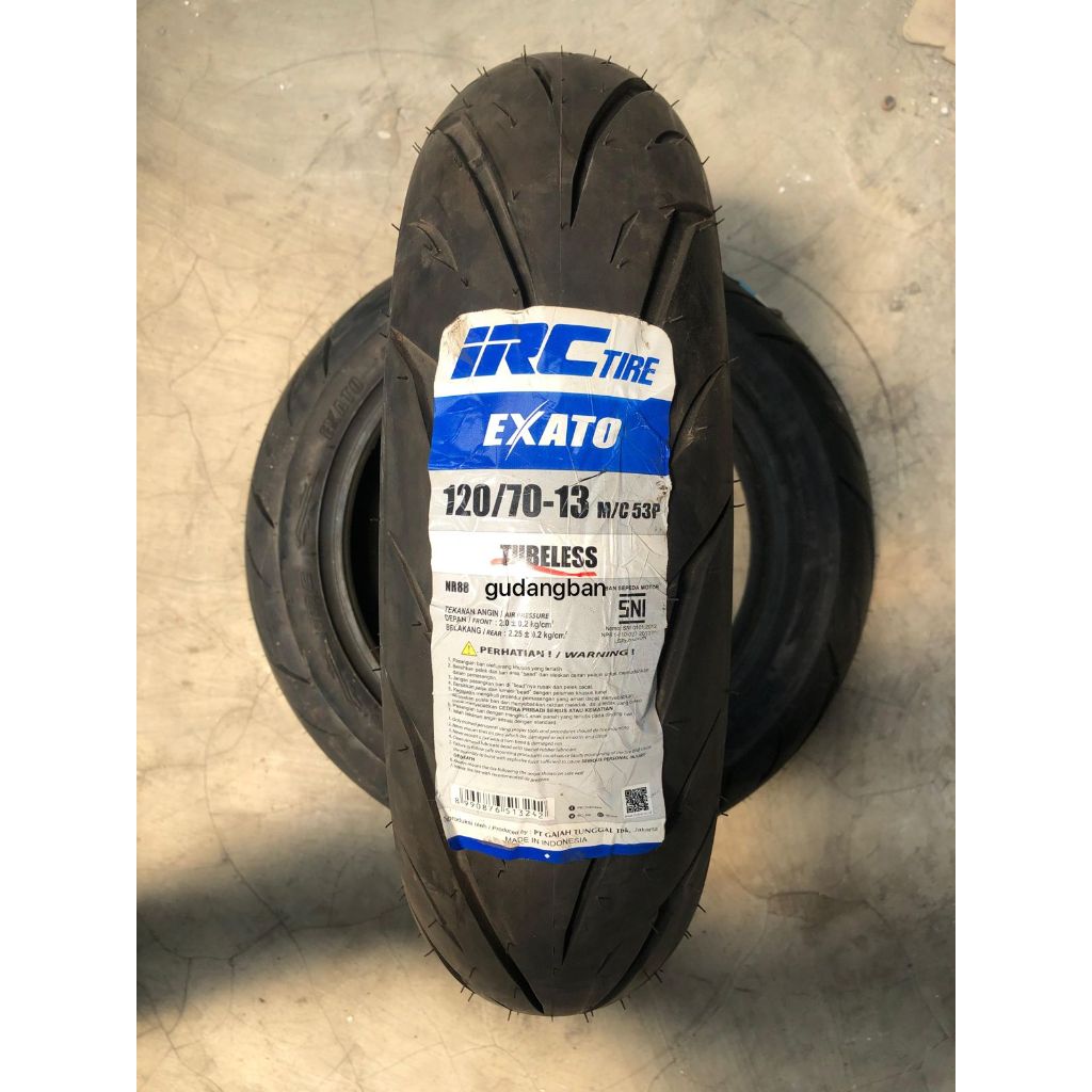 Jual ( RING 13 ) IRC Exato NR88 120 / 70 - 13 Tubeless Ban Luar Motor ...