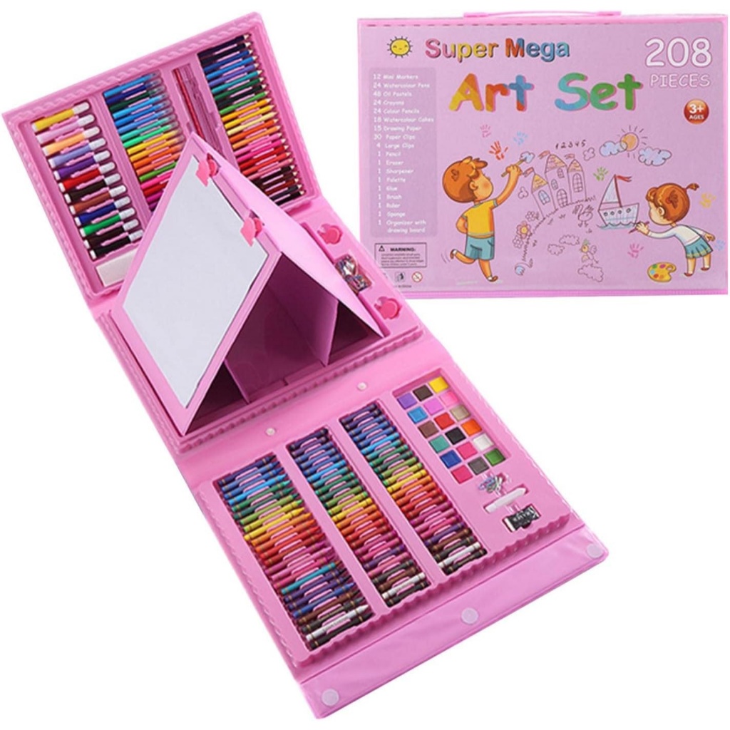 Jual Crayon Anak Set Isi 208 Pcs Pensil Warna Alat Lukis Mewarnai ...