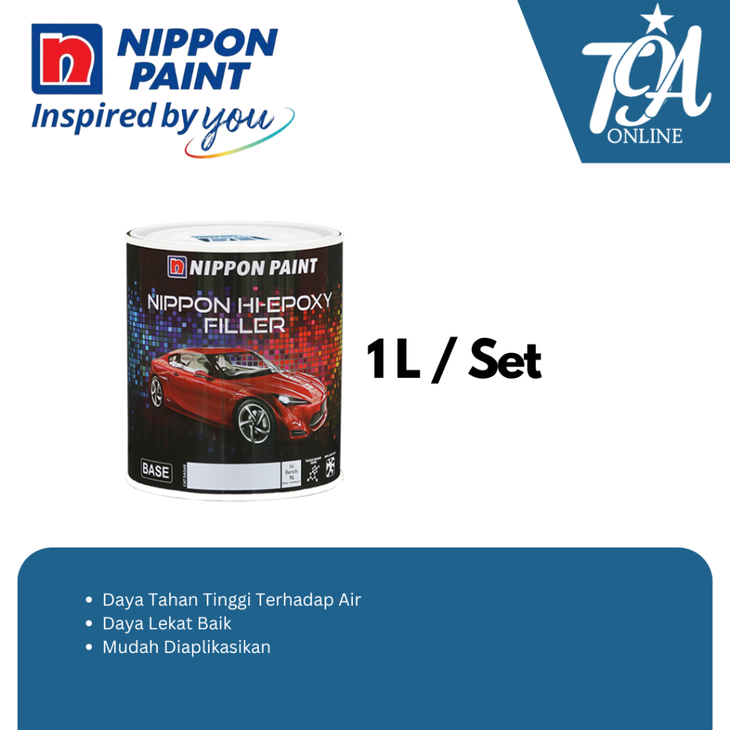 Jual Cat Epoxy Kayu & Besi Nippon Paint Epoxy Hi Filler 1 Liter / Set ...