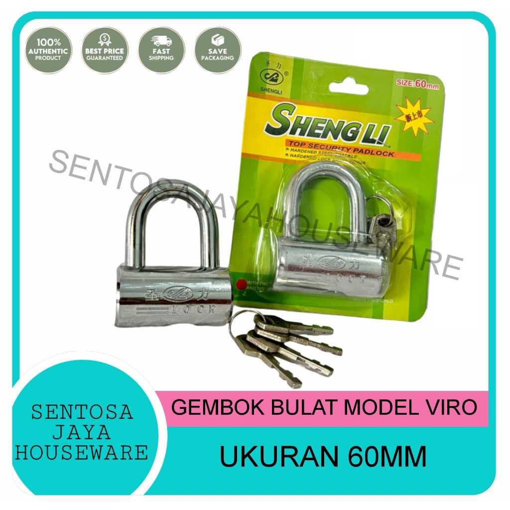Jual GEMBOK BULAT MODEL VIRO 60MM / GEMBOK RUMAH BULAT BESAR 60MM ...