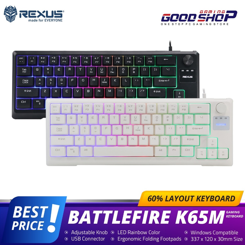 Jual Rexus Keyboard Gaming Battlefire K65M / K-65M / K-65 M | Shopee ...