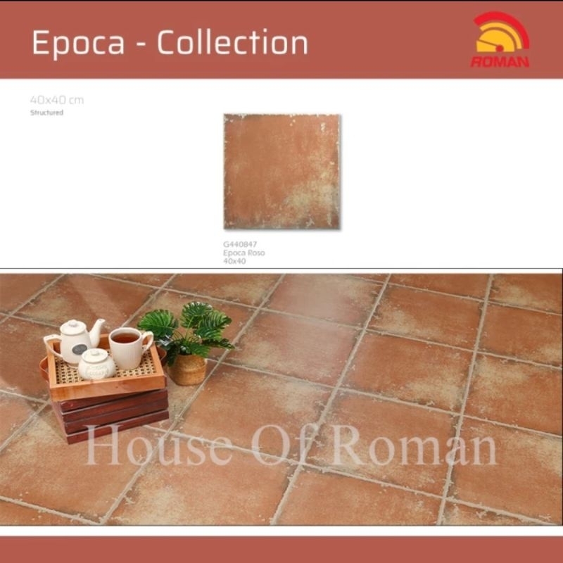 Jual Roman Keramik 40x40 Epoca Roso (Vintage Mood) / Keramik Lantai ...