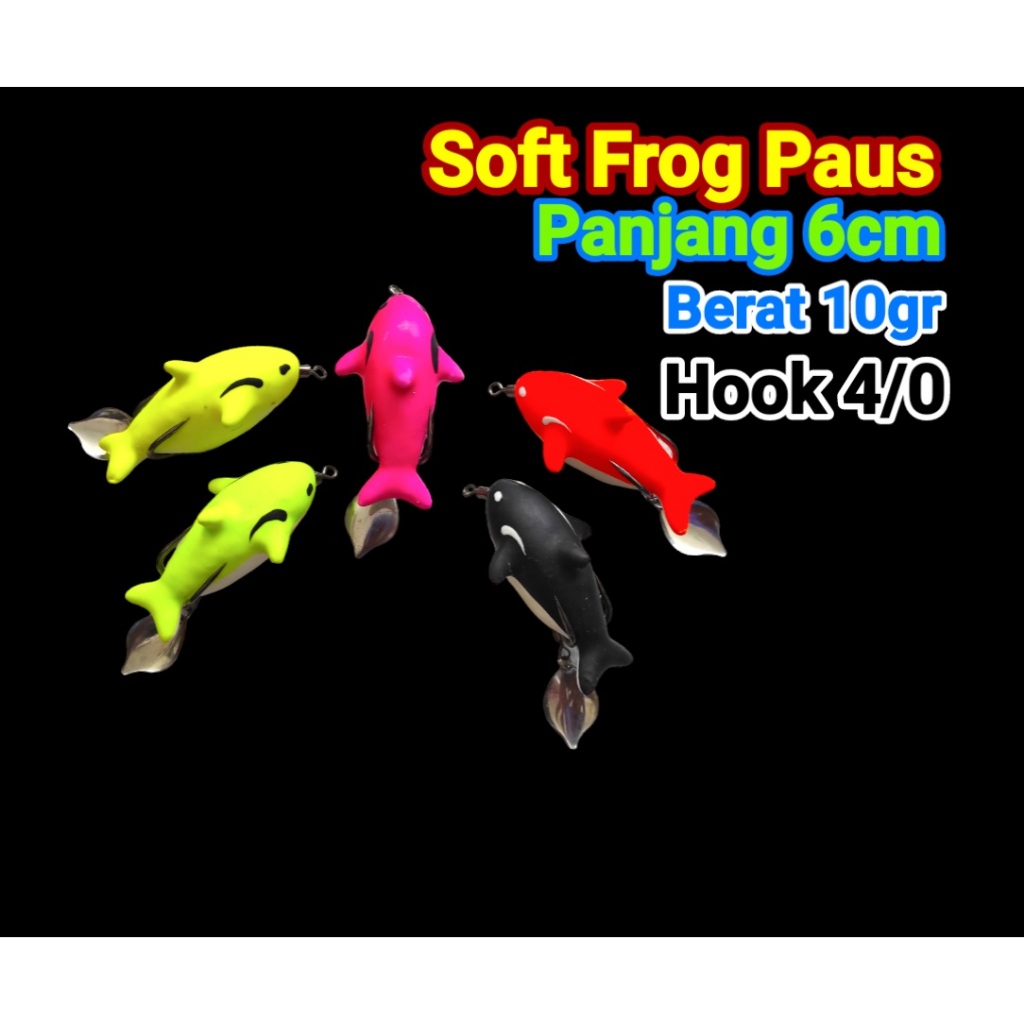 Jual Umpan Mancing Soft fRog PAUS Hook 4/0 Berat 10gr 6cm | Shopee ...