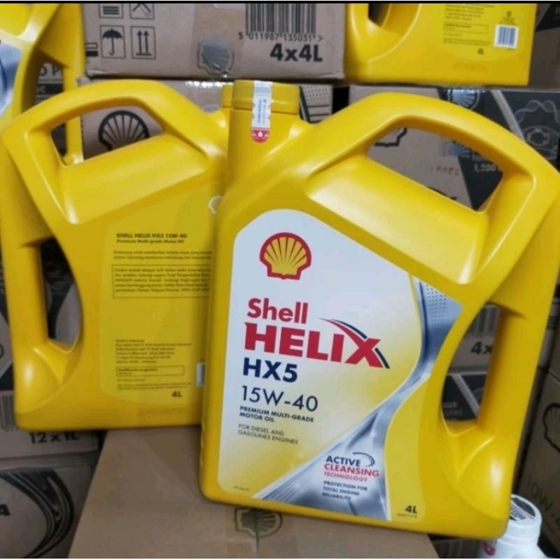 Jual 1 Dos Oli Shell Helix HX5 15w-40 Galon 4x4L Original - 1 Dos ...