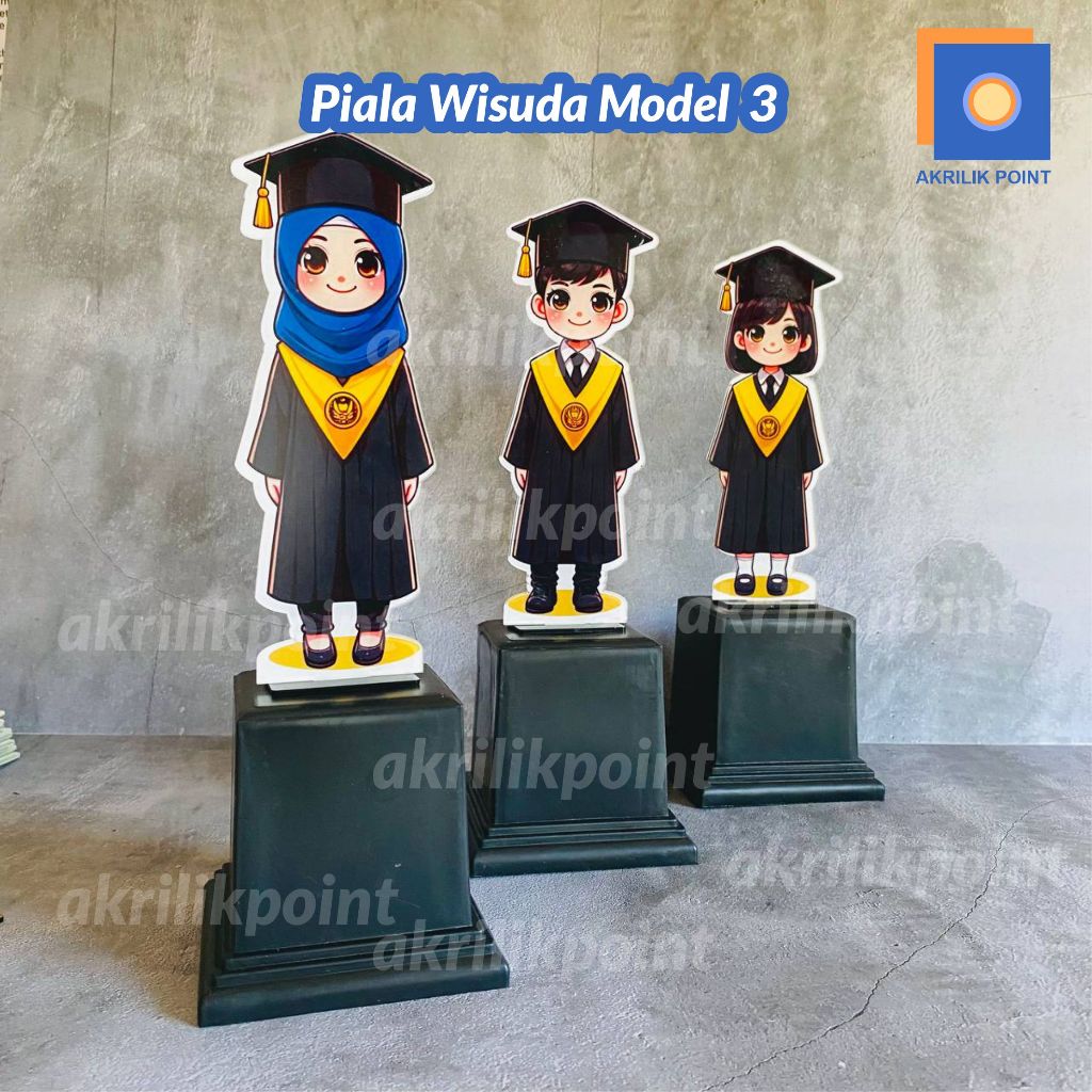 Jual PIALA WISUDA AKRILIK ANAK Model 3 | Plakat Penghargaan Graduation ...