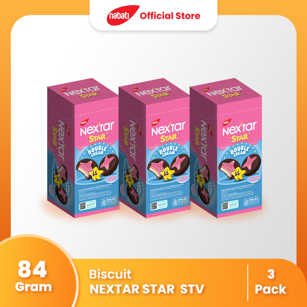 Jual [Bundle Pack Isi 3] Nextar Star Strawberry Vanilla 84g | Shopee ...