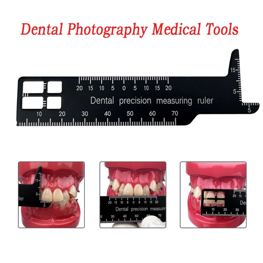Jual Dental Precision Measuring Ruler Photography Gauge Endodontic ...