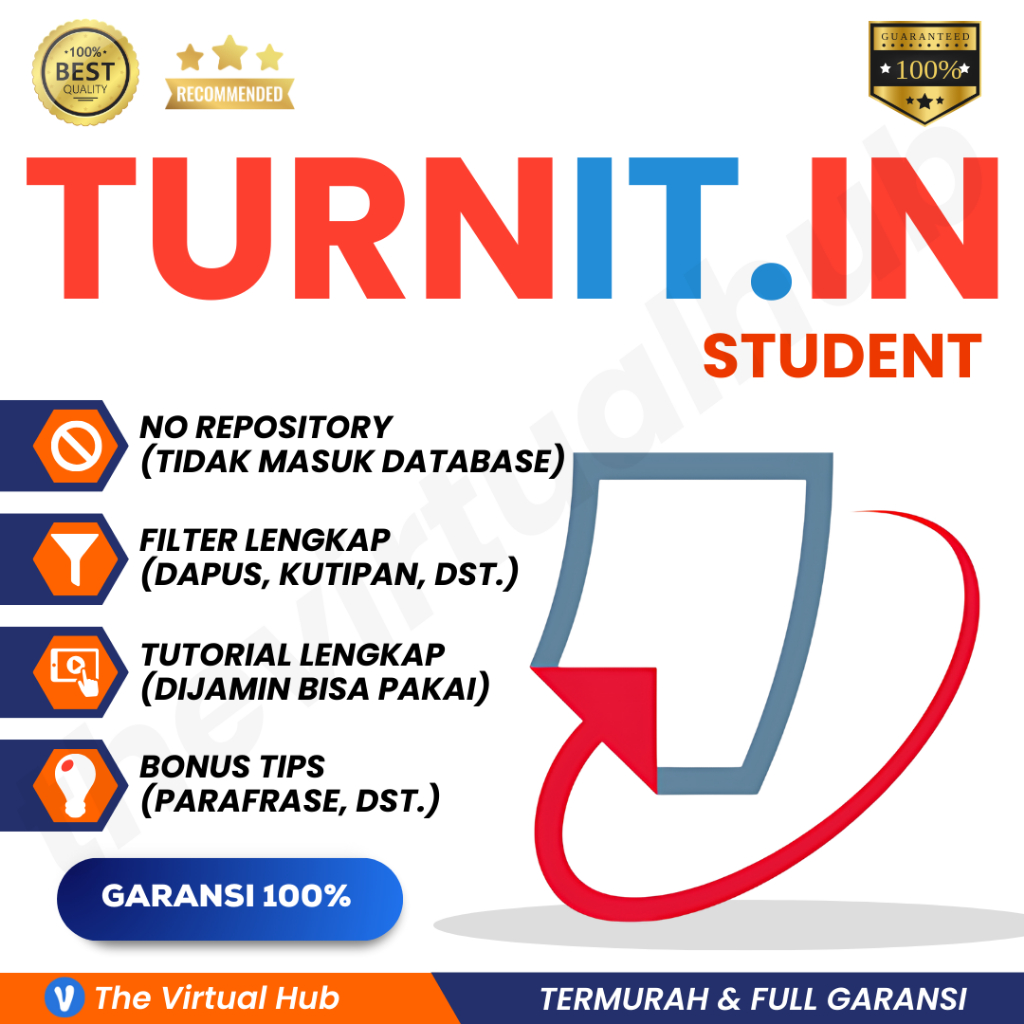Jual TURNIT.IN STUDENT PRIBADI (NO REPOSITORY | UNLIMITED CHECK ...