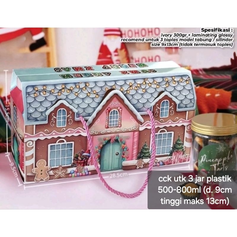 Jual Hazel Box Natal 3 Jar 600ml box natal 3 jar 750ml Box Natal Kue ...