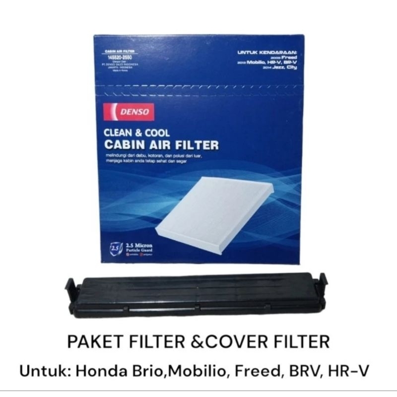 Jual FILTER CABIN AC HONDA MOBILIO BRV FREED BRIO +COVER TUTUP FILTER ...