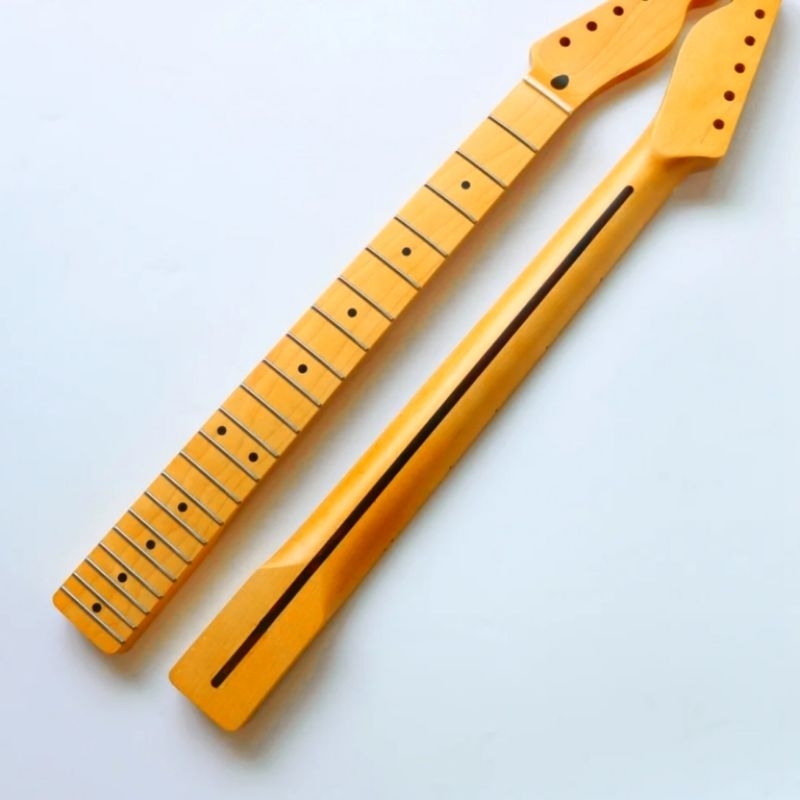 Jual neck telecaster original F maple dark yellow | Shopee Indonesia