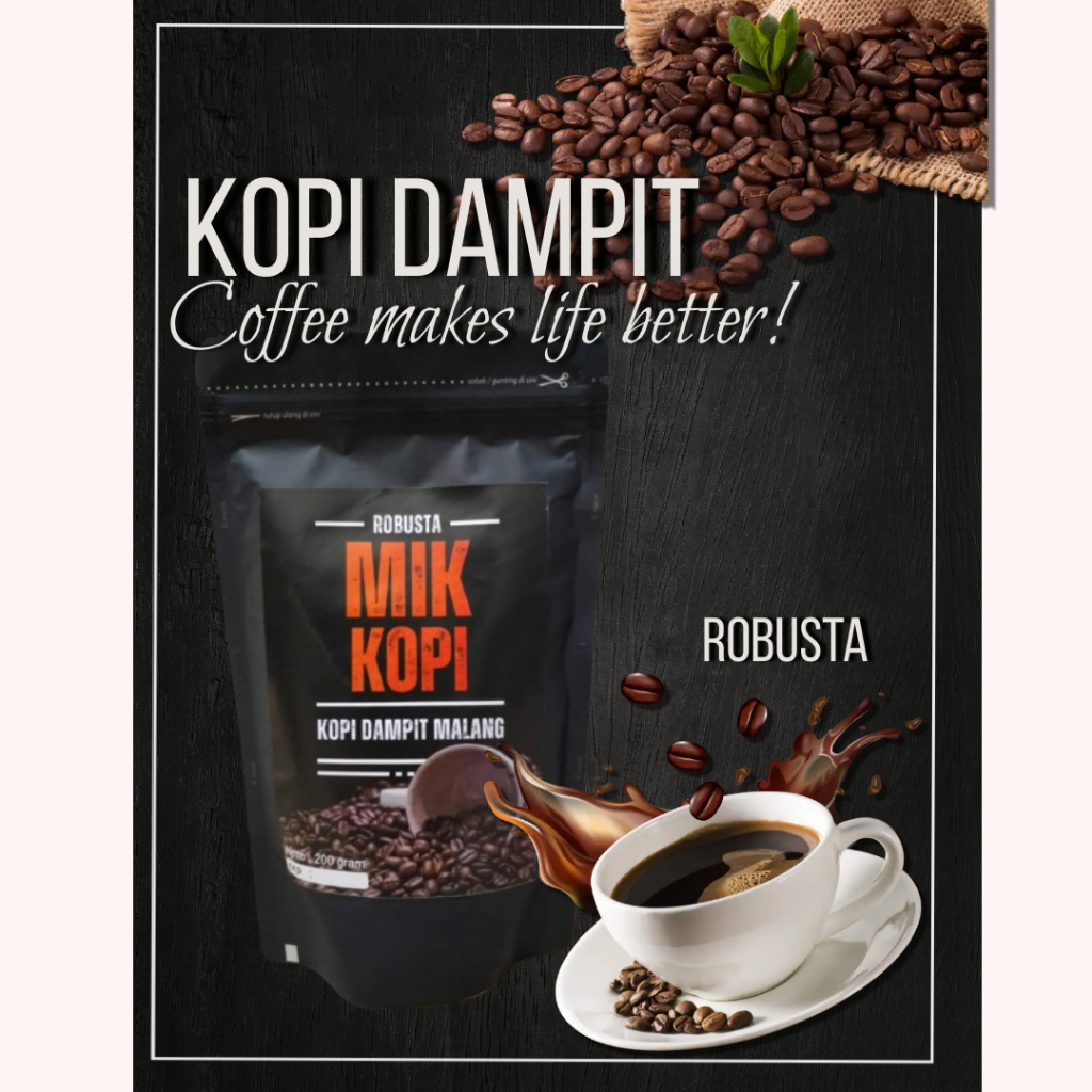 Jual Kopi bubuk MURNI Robusta Dampit MALANG [Kemasan 200gr kopi asli ...