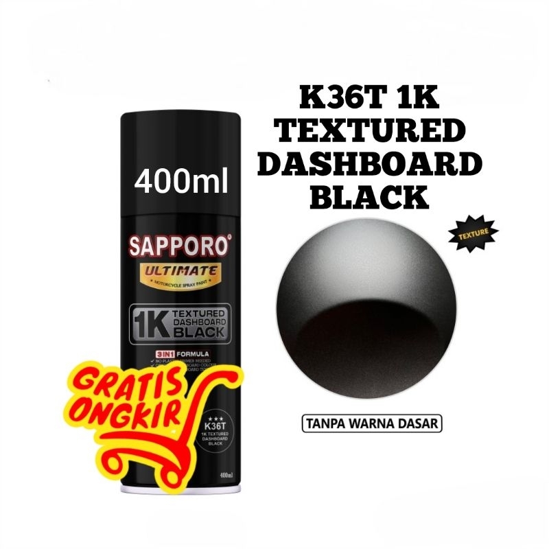 Jual Sapporo Ultimate K36T 1K Textured Dashboard Black/cat dashboard/cat semprot | Shopee Indonesia