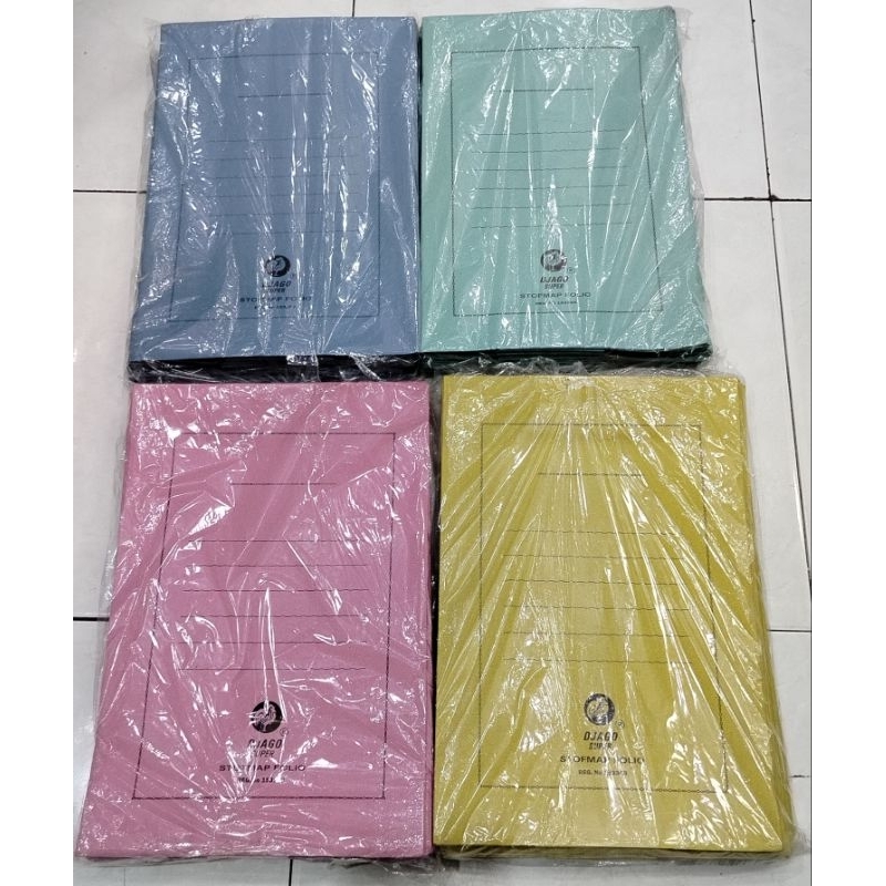 Jual (Isi 50 PCS) STOP MAP/MAP KERTAS Ukuran F4 warna: Merah,Kuning ...