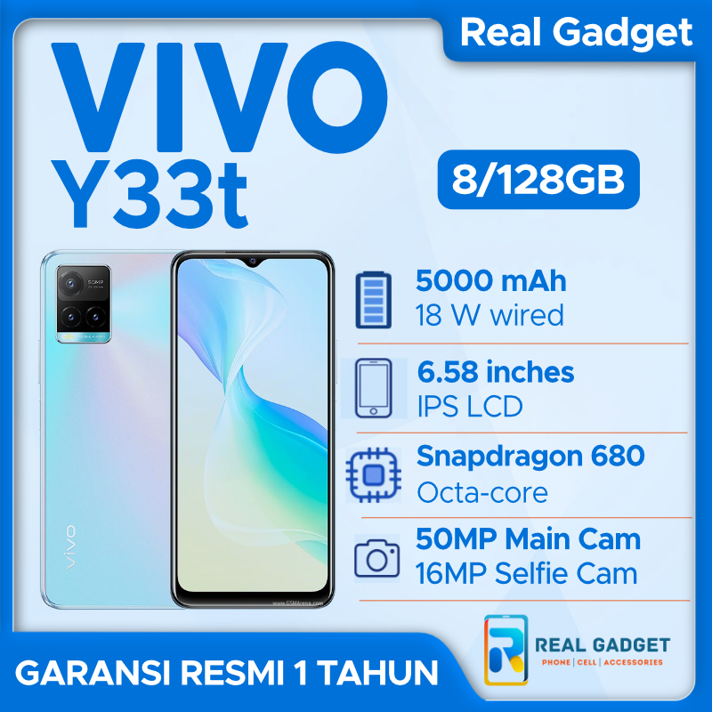 Jual Vivo Y33T 8/128 Resmi Murah | Shopee Indonesia