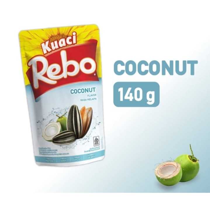 Jual Kuaci Rebo 140g Coconut Flavor Kuaci Rebo Rasa Kelapa 140gr Kuaci ...