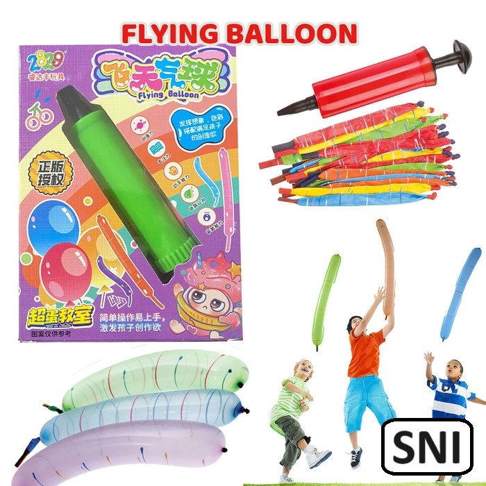 Jual Mainan Anak Flying Balloon Rocket Balon Latex Roket Terbang ...